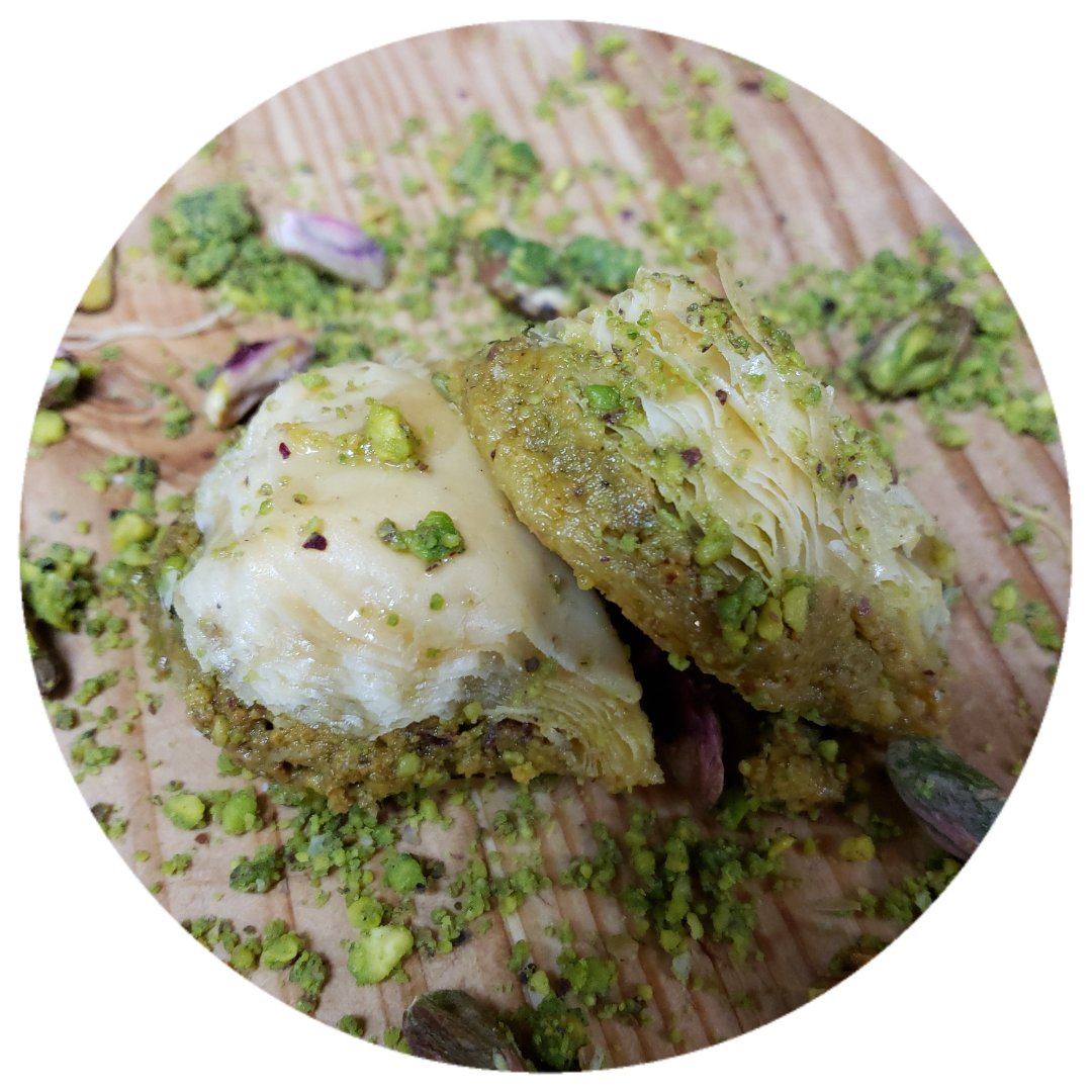 MINI ROSE BAKLAVA (PISTACHIO) – Palm Sweets